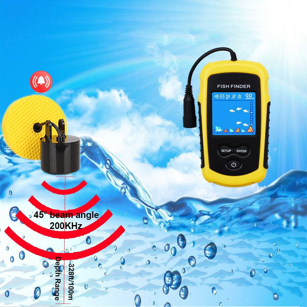 Fishing Finder Portable Fish Detection Fish Depth Locator with LCD ...