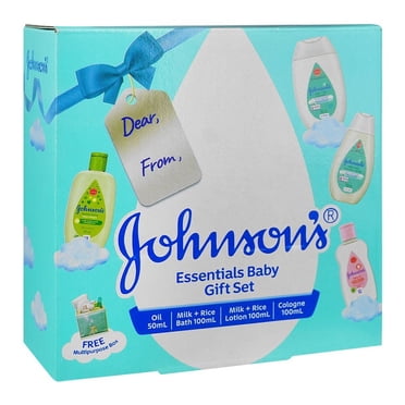 Johnson's First Touch Baby Gift Set with Baby Lotion, Diaper Cream and ...