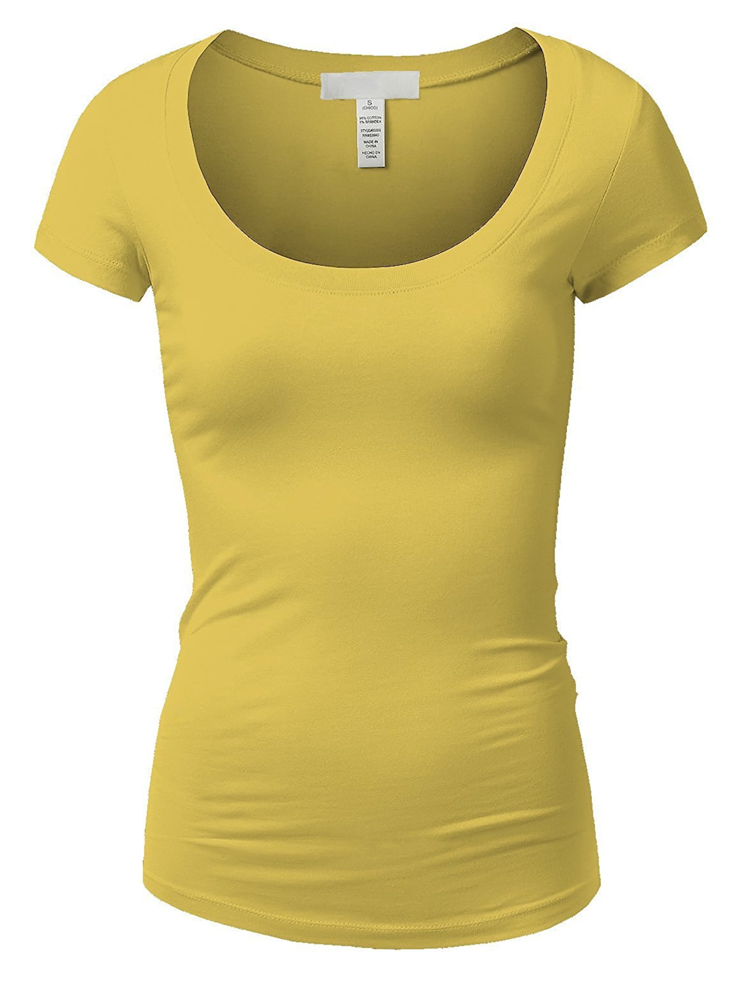 Essential Basic Scoop Neck Short Sleeve Tee for Women Tshirt - Junior ...