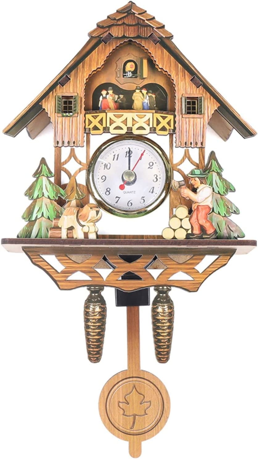 Vintage Handcrafted Wood Cuckoo Clock Types Chalet Forest Wall Clocks ...