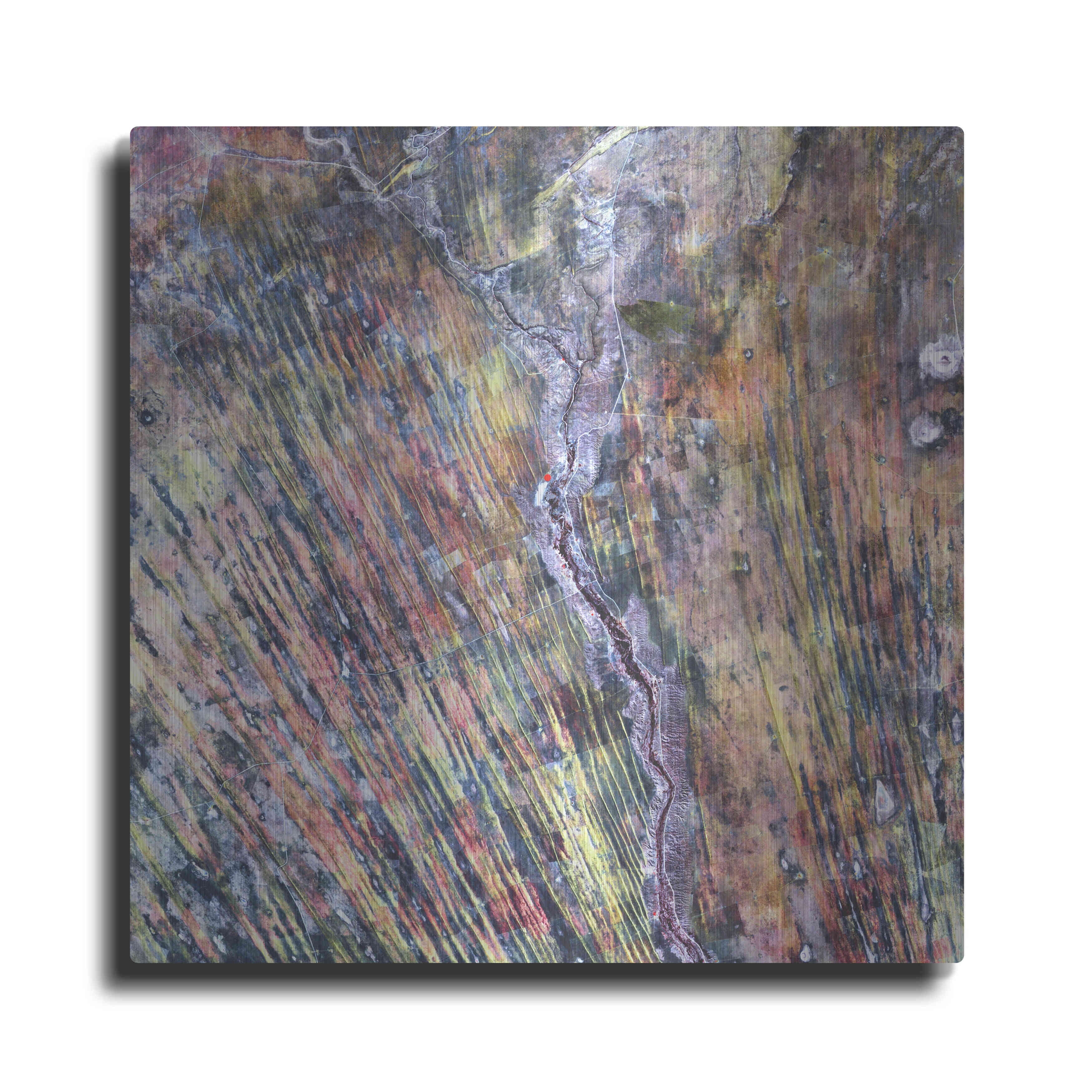 Luxe Metal Art 'Earth as Art: The Optimist' Metal Wall Art, 36"x36 ...