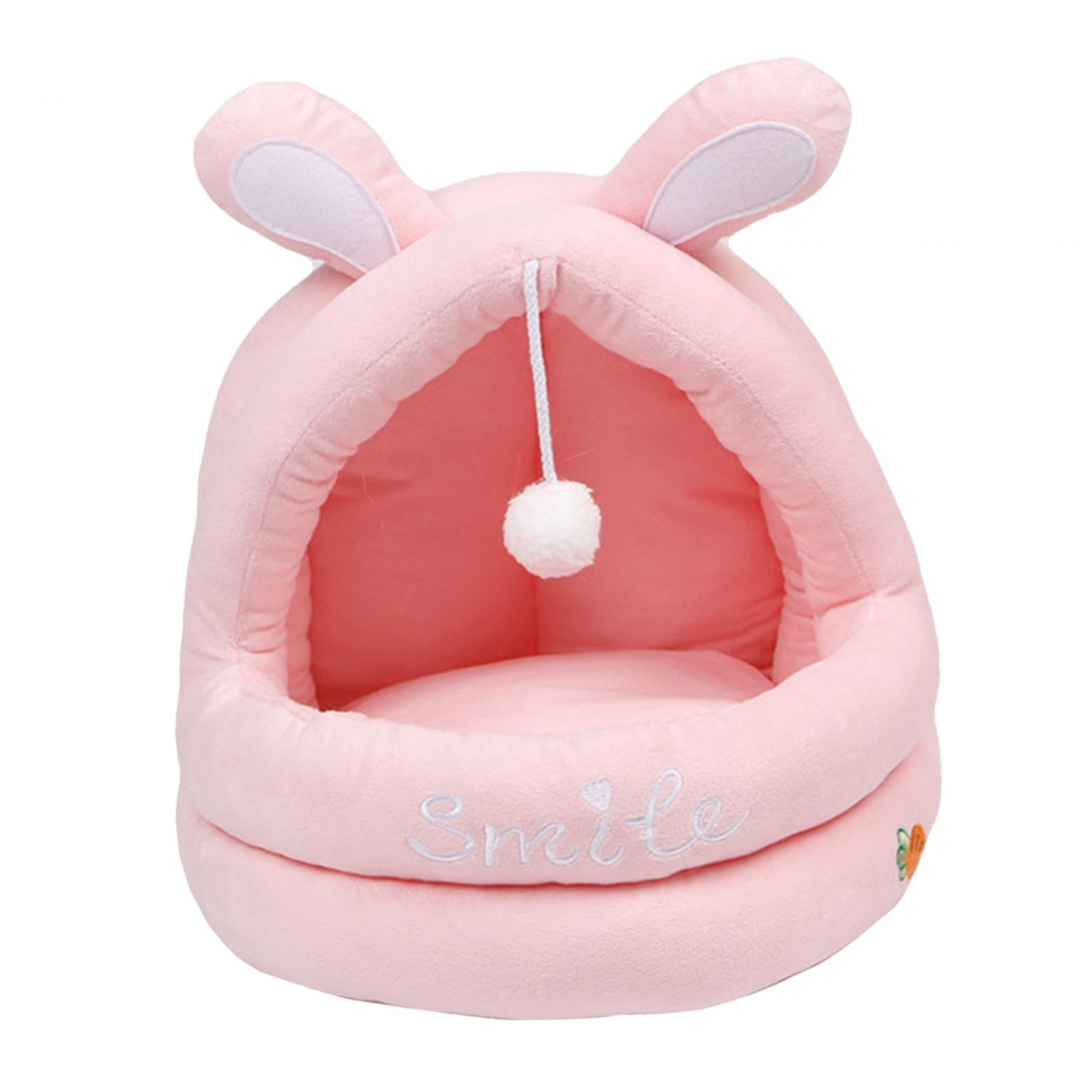 Lindo nido para gatos semicerrado, sofá cama para mascotas, con pelota ...
