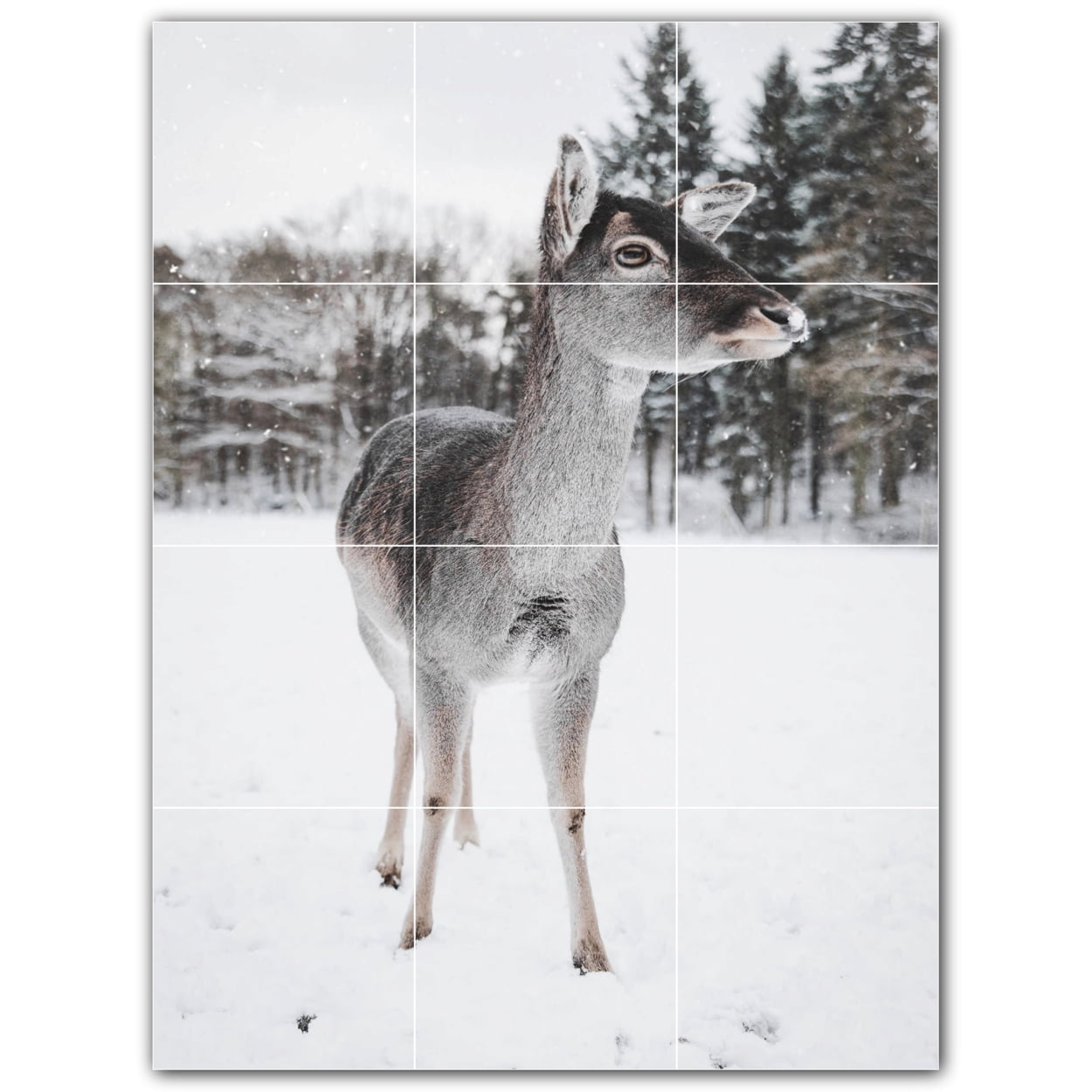 Picture-Tiles.com: Deer Ceramic Tile Wall Mural WAL500444-34M. 18"W x ...