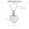 Simple Elegant Heart Urn Pendant Cremation Jewelry for Ashes Holder ...