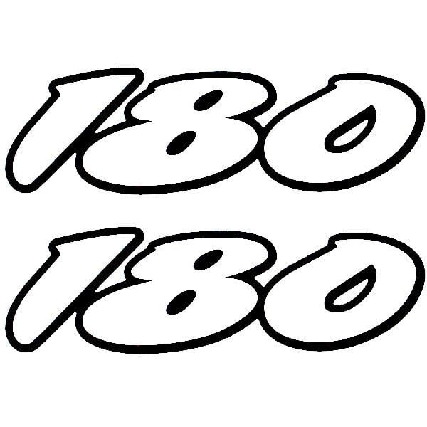 Tracker Boat Decal Stickers | 180 White Black (Pair) - Walmart.com