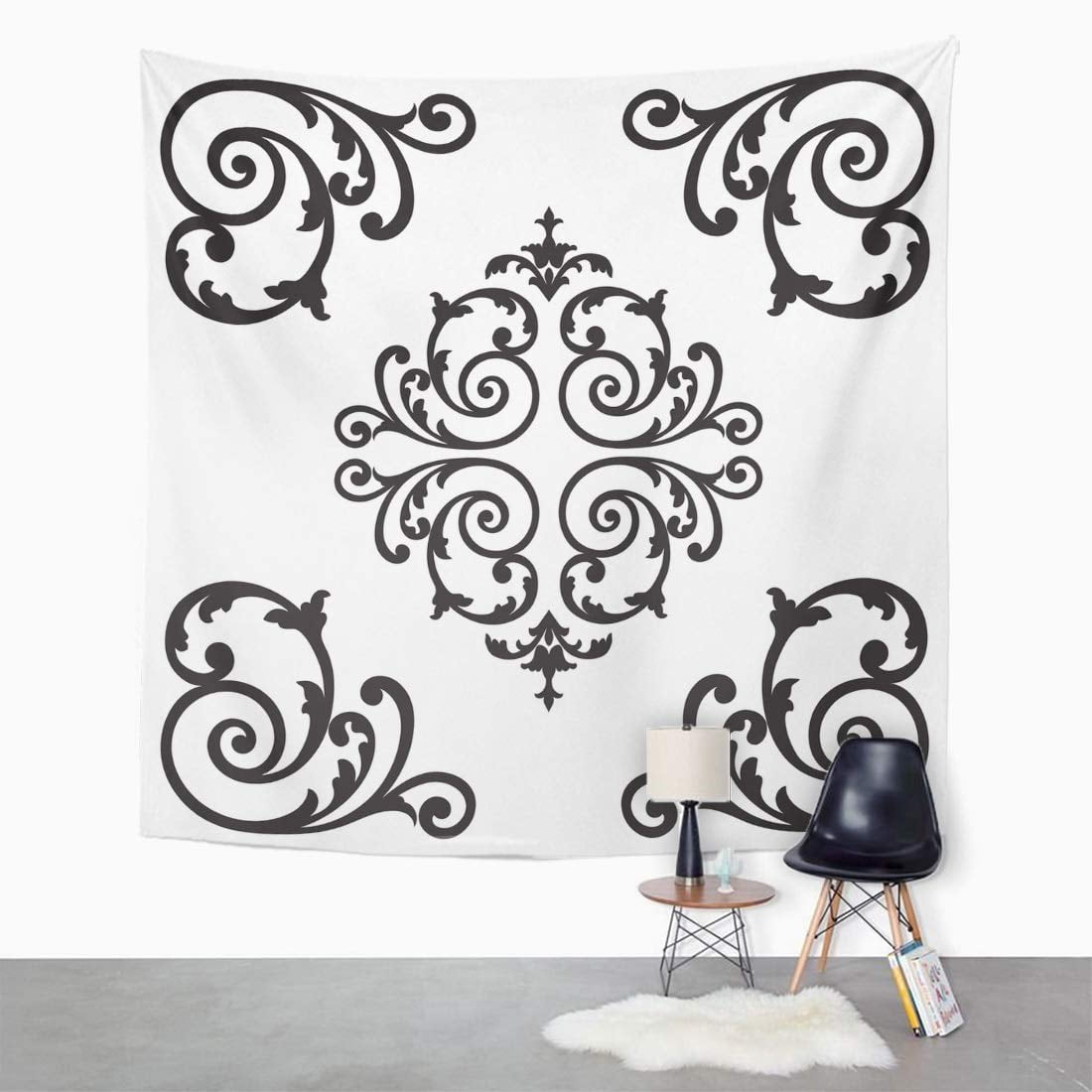 Black Damask Corner