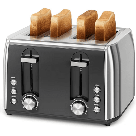 bella 2-Slice Toaster, 6 Setting Shade Control with Reheat, Cancel ...