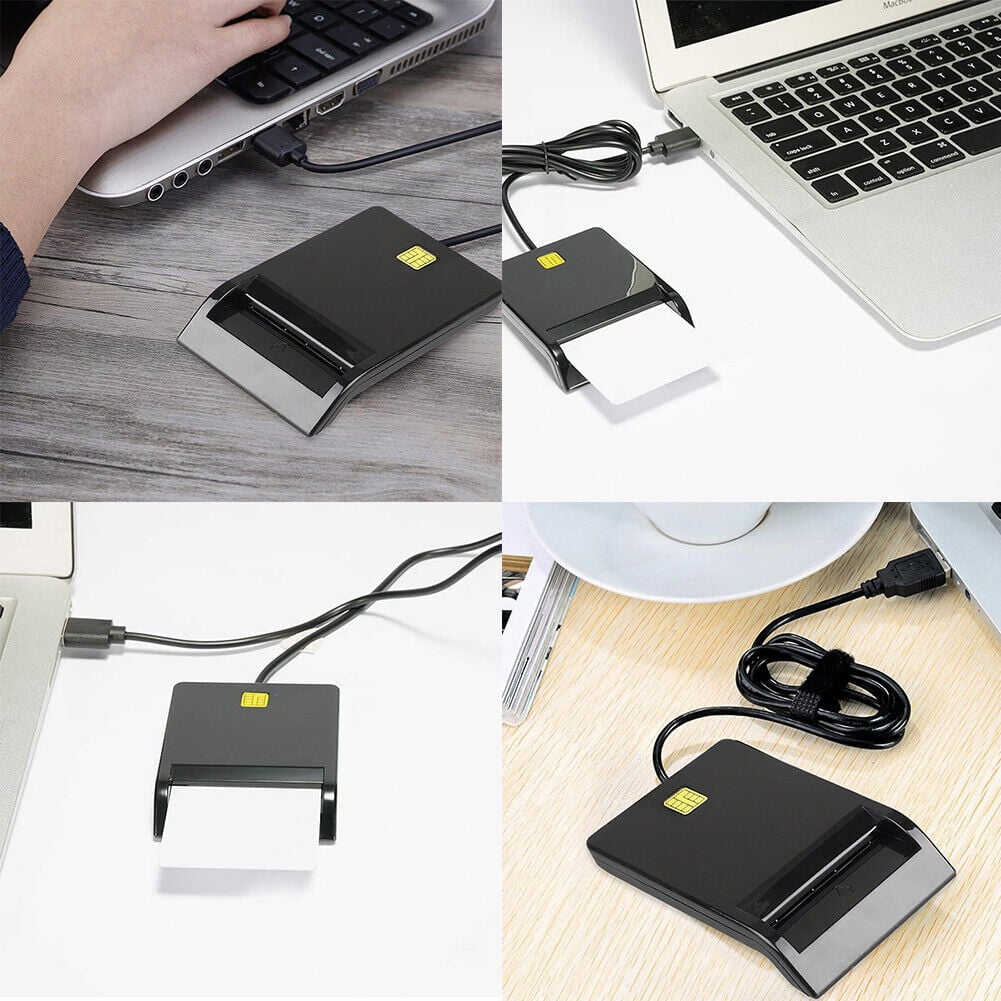 US 1-2 Pack USB Common Access CAC Smart Card Reader For Common Access ...