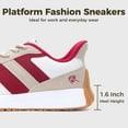 NRNHI Platform Sneakers for Women- Casual Wide Toe Box Fashion Tennis ...