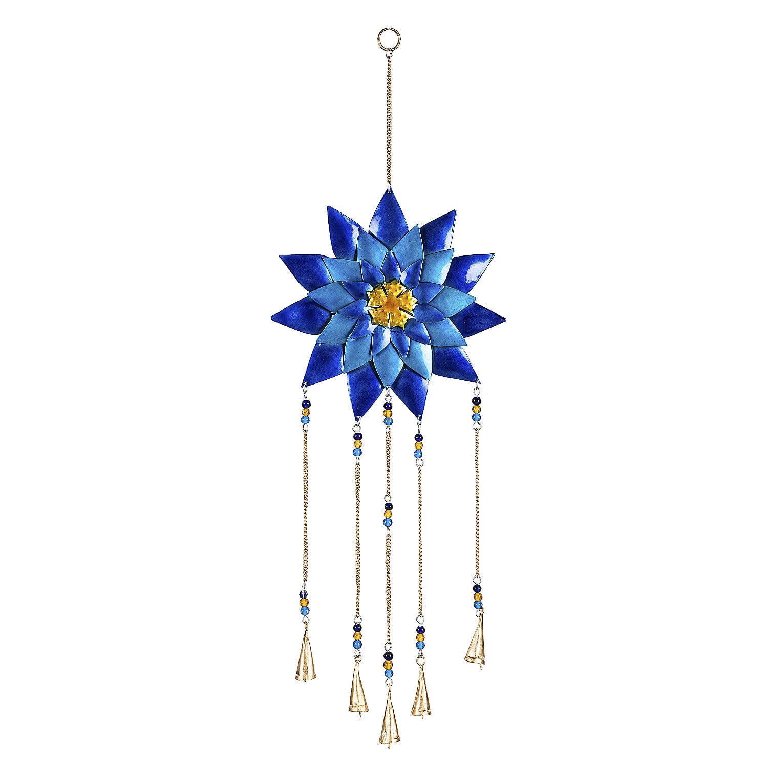 Blue Flower Metal Bell Chime - Walmart.com