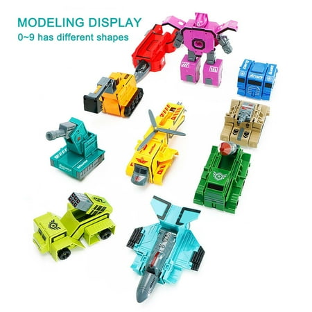 PVCS Number Robots Transforming Action Figures, 10 Numbers and Math ...