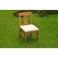 3-Piece Teak Dining Set: 36" Square Table + 2 Osbo Armless Chairs ...