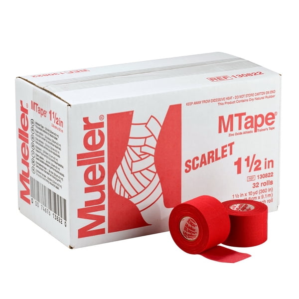 Mueller M Tape Color 1.5" x 10 yard 32 Rolls/Case-Scarlet - Walmart.com