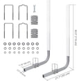 2 PCS Galvanized Steel Trailer Guide Poles - Adjustable 40 to 60 Inch ...