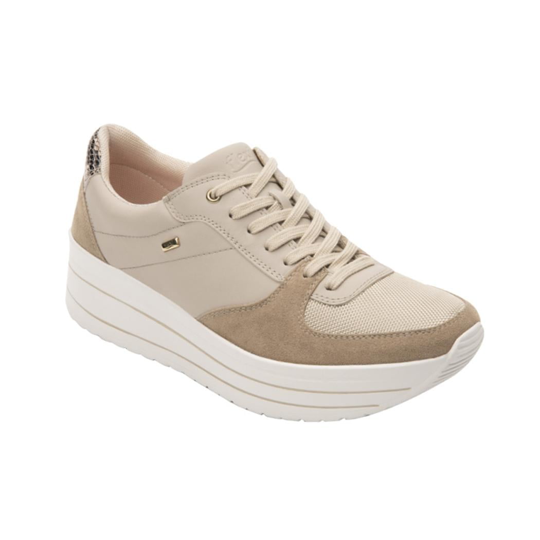 Flexi Mujer Sneaker De Plataforma Textil Beige Urbano 101006 beige 23 ...