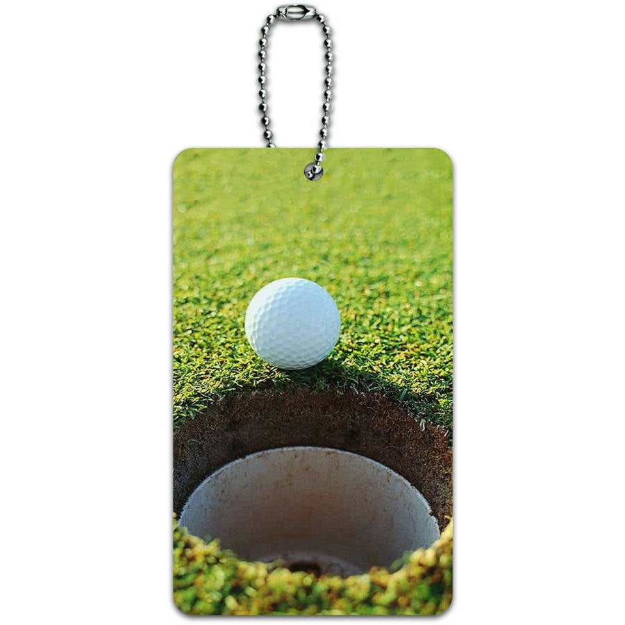 Golf Ball and Hole Golfing ID Tag Luggage Card for Suitcase or Carry-On ...
