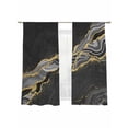 Black Gold Marble Sheer Curtains 72 inches Long, Grey Luxury Modern ...