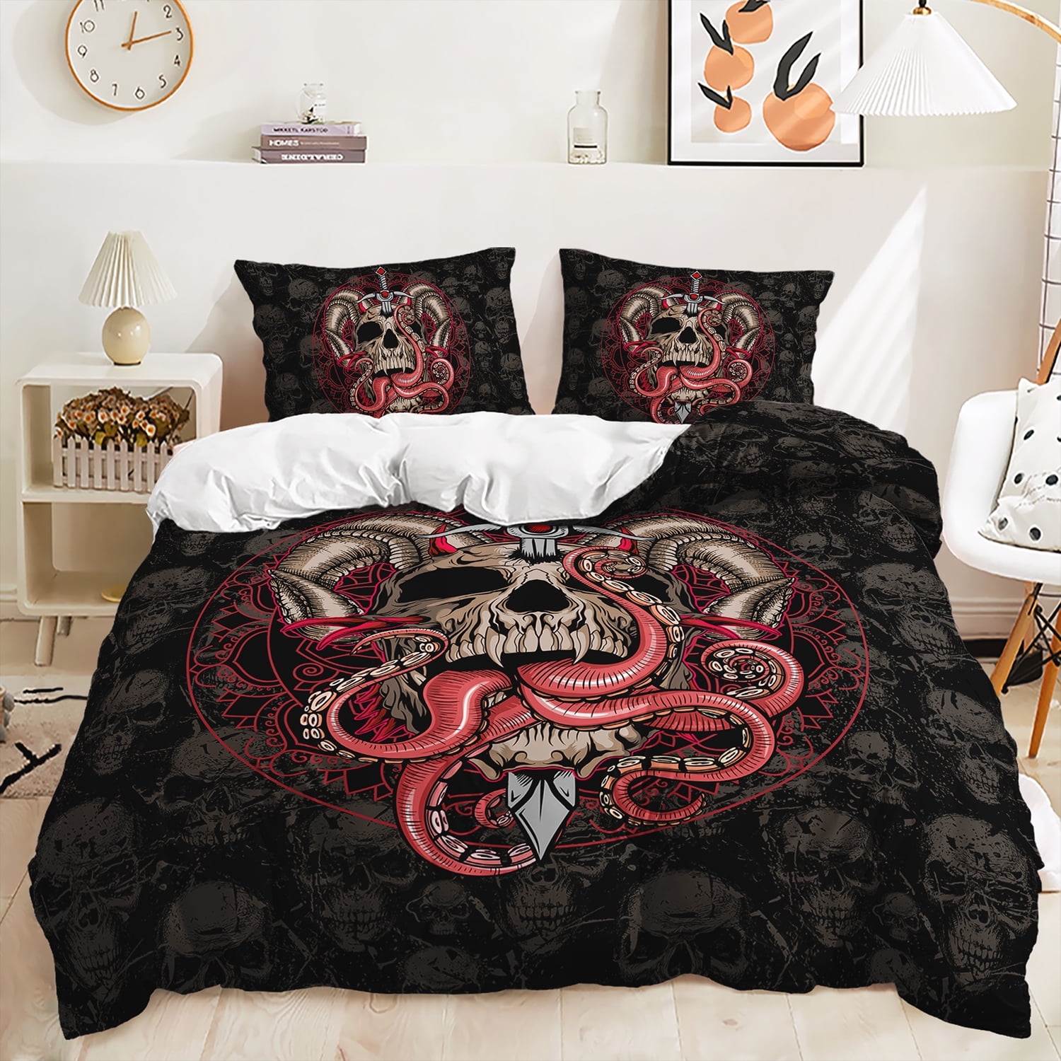 Hosima 3-piece 3D Digital Printing Duvet Cover, Lovely Animal, Flower ...