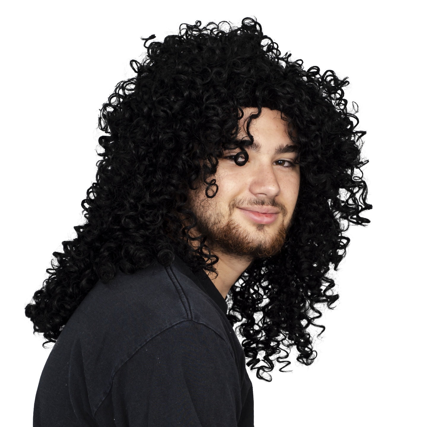 Heavy Metal SLASH WIG 80's Rocker Black Curly - Walmart.com