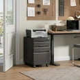 Kooyon Metal Filing Cabinet, 3 Drawers On Wheels, Locking Storage, Fits ...