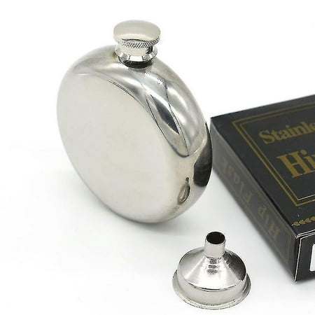 5oz Mirror Glossy Jug 201stainless Steel Round Whiskey Flask Portable ...
