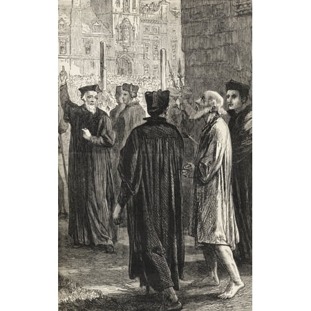 Nicholas Ridley, C. 1500 To 1555, On His Way To Execution. English ...