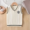 Boys Girls Sweater Vests Toddler Kids Sleeveless V-Neck Tank Tops Cute ...
