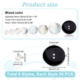 160Pcs 8 Styles 2-Hole Flat Round Mother of Pearl Buttons Akoya Shell ...