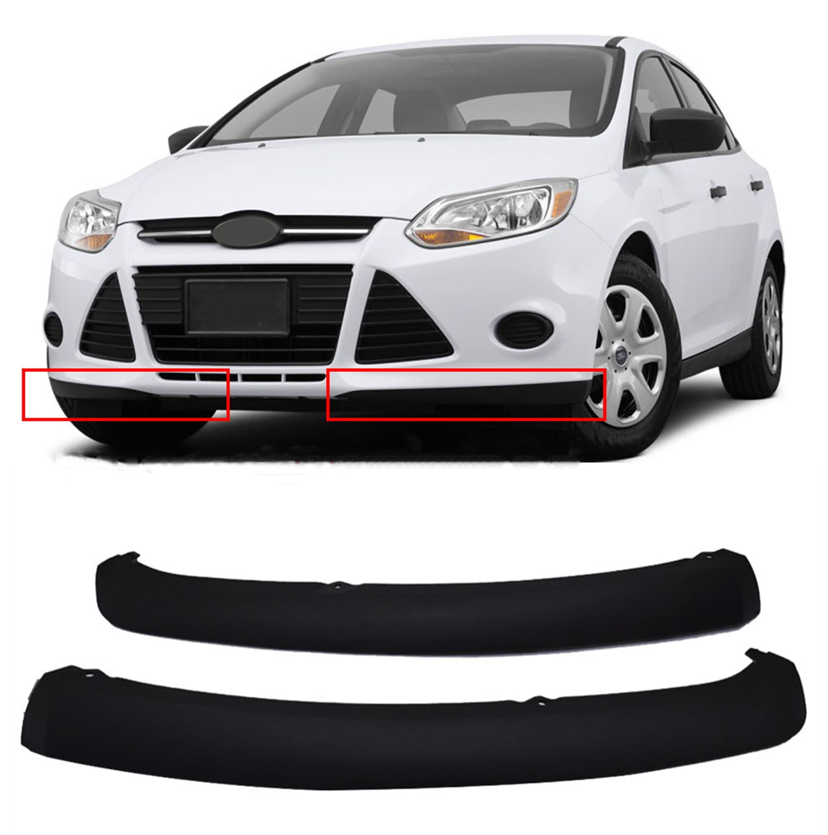 SEBLAFF Front Bumper Spoiler Lip Chin Splitter Left and Right ...