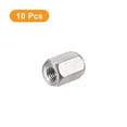CERPXFF-M8 x 1.25-Pitch 9mm Length Coupling Nuts, 10pcs 304 Stainless ...