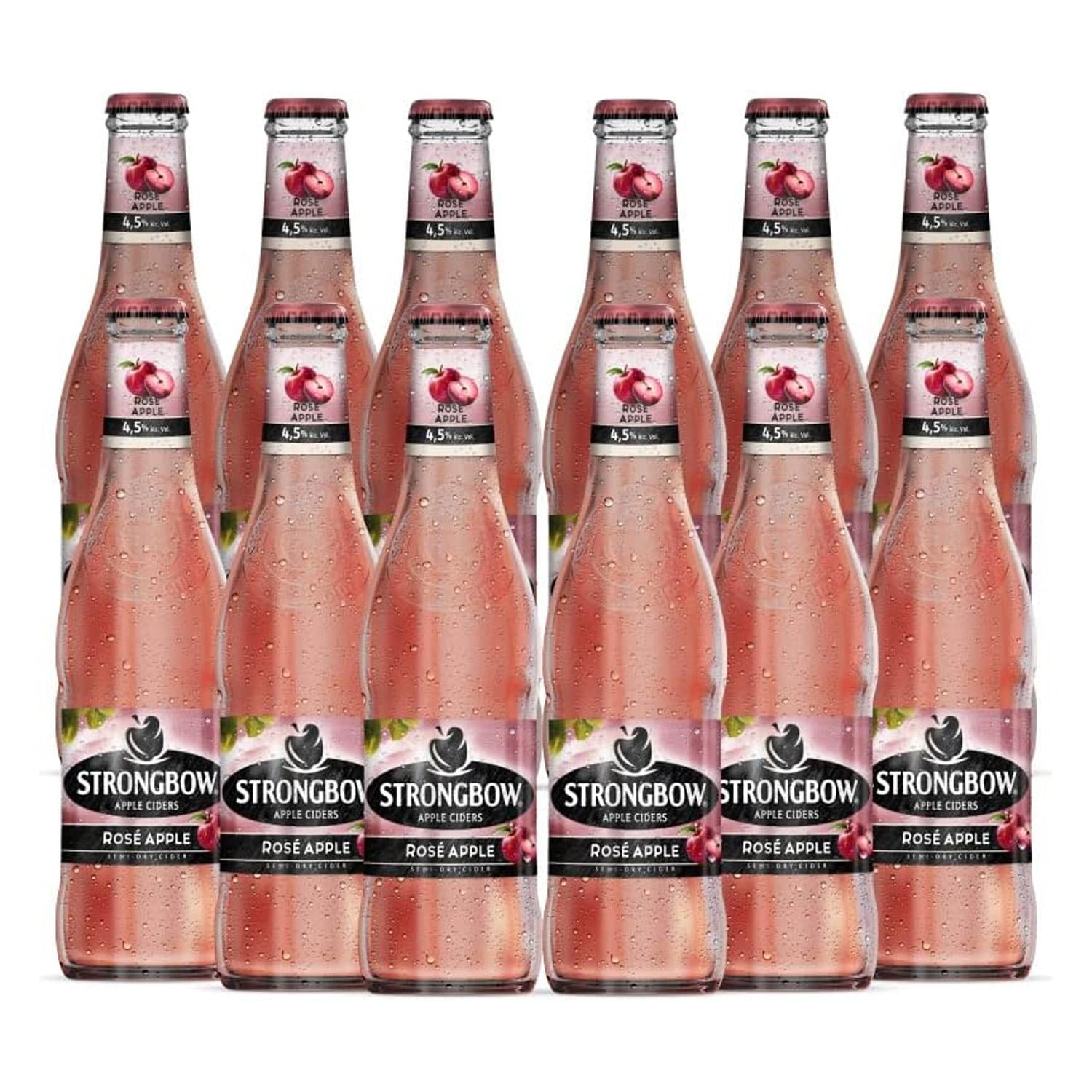 Pack de 12 Bebida alcohólica Strongbow Apple Ciders Rose 330 ml | Bodega Aurrera en línea