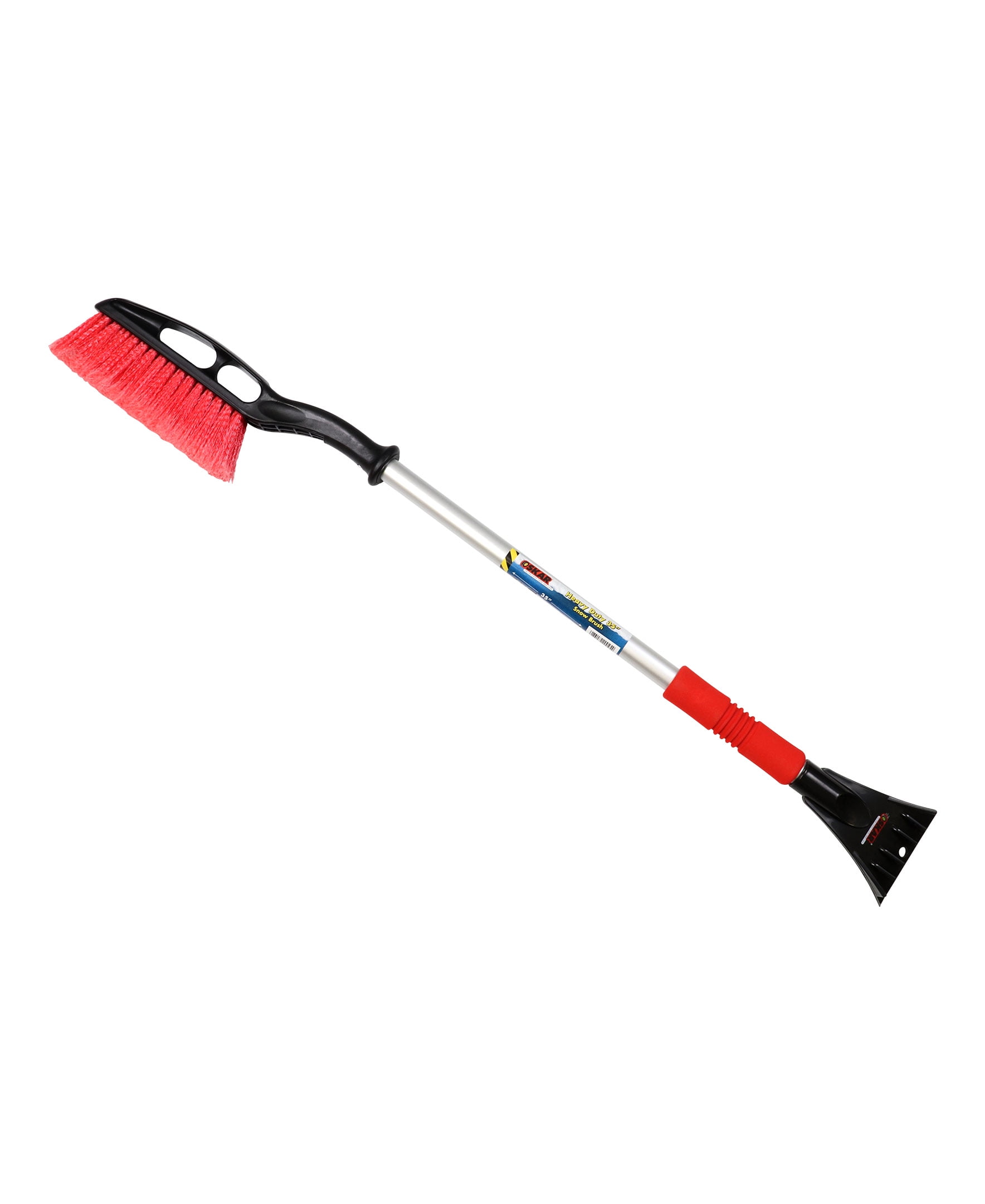Oskar Heavy Duty 35" Snow Brush with Ice Scraper, Red Black - Walmart.com