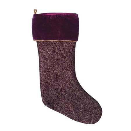 8 x 19 in. Plum Baroque Collection Stocking | Walmart Canada