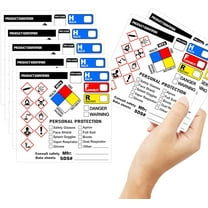 Danger Poison Stickers Labels,0.5x1.5 Inches Fluorescent Orange with ...