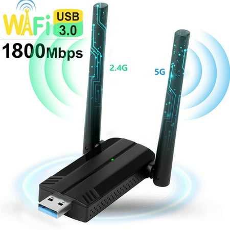 USB WiFi Adapter for Desktop, 1800Mbps USB 3.0 Wireless Network Dongle ...