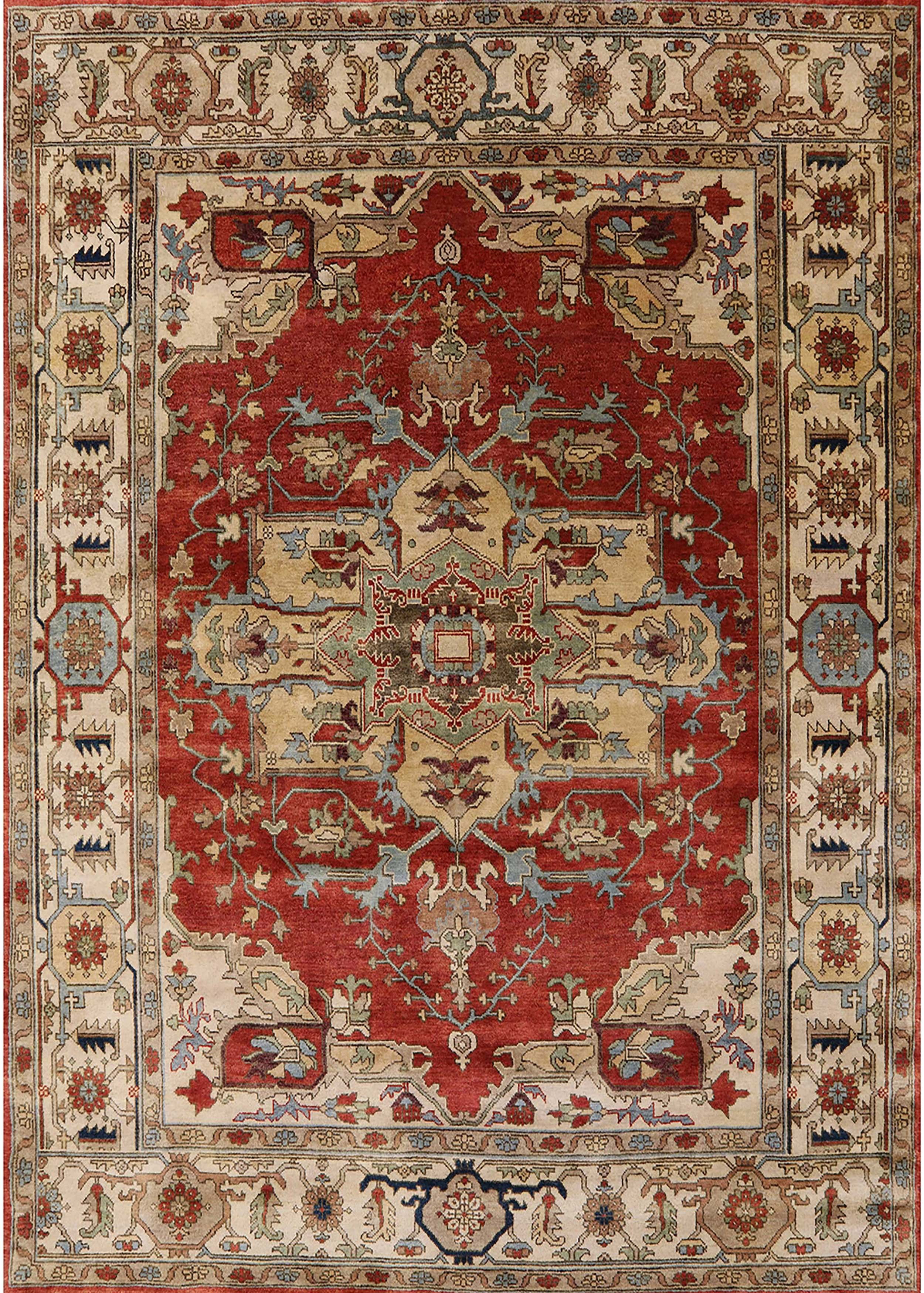 Ahgly Company Indoor Rectangle Mid-Century Modern Red Persian Area Rugs ...