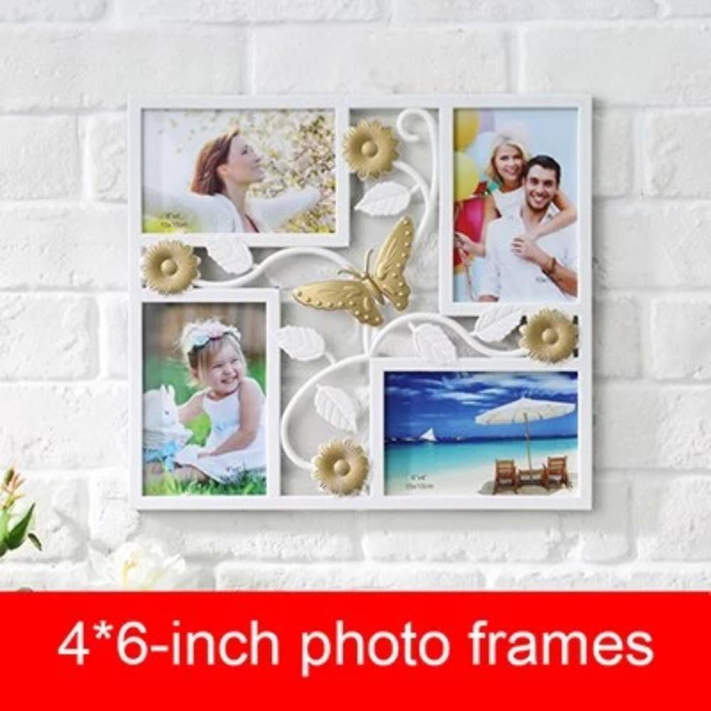 4x6'' White 4 Openings Wall Collage Picture Frame - Walmart.com