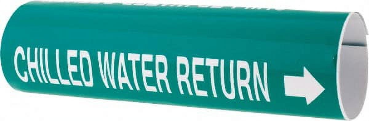 Made in USA Pipe Marker with Chilled Water Return Legend and Arrow ...