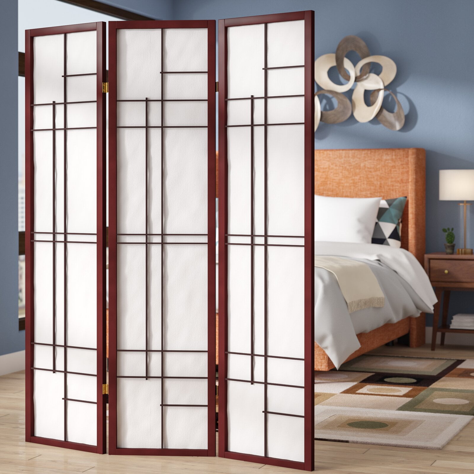 Sikeston 3 Panel Room Divider, Location: Indoor Use Only, Assembled ...