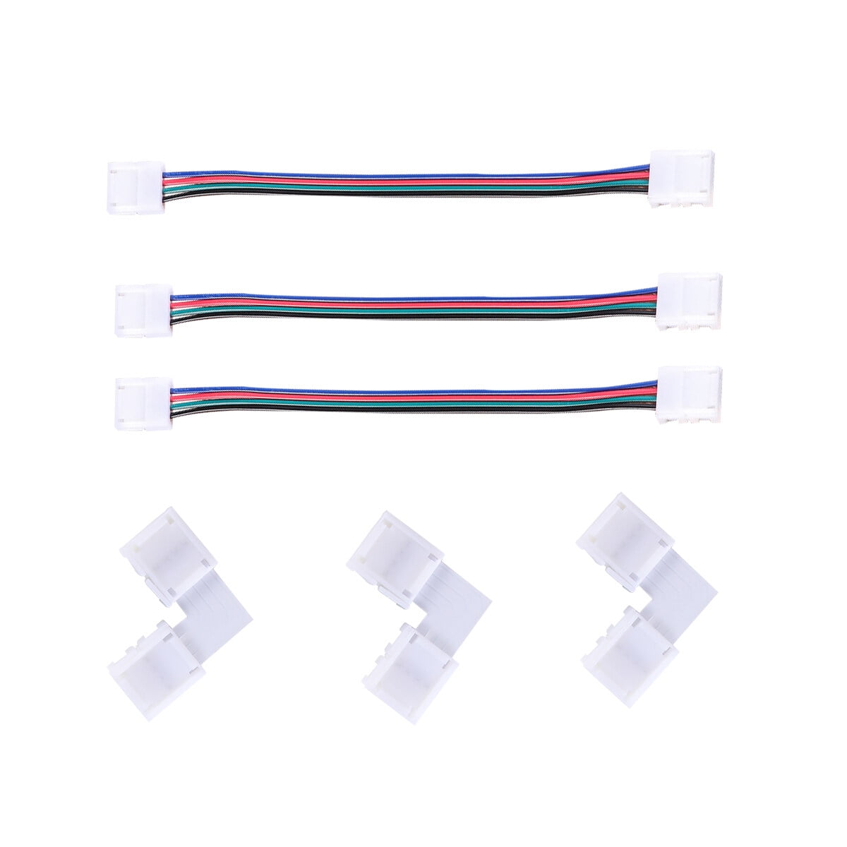 1 Set RGB LED Light Strip Connector 4 Pin LED Strip Jumper 10mm Strip ...