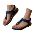 Bibifish Womens Flip Flop Elastic Slingback Metal Buckle Stitched Sole ...