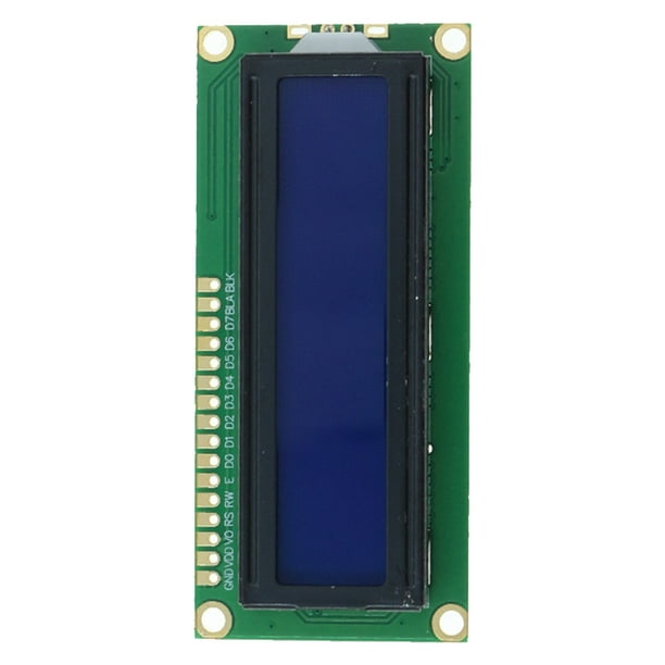 Pantalla LCD LCD1602 5V HD44780 16x2 Carácter para Azul Verde | Walmart ...
