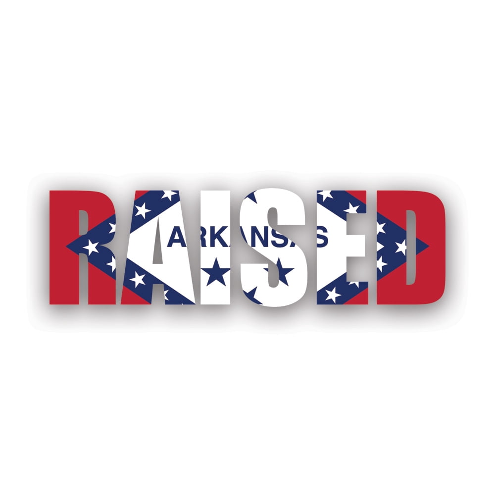 Arkansas Raised State Flag Sticker Decal - Self Adhesive Vinyl ...