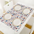 Cartoon USA Flag Placemat,Watercolor Dreamy American Flag Independence ...