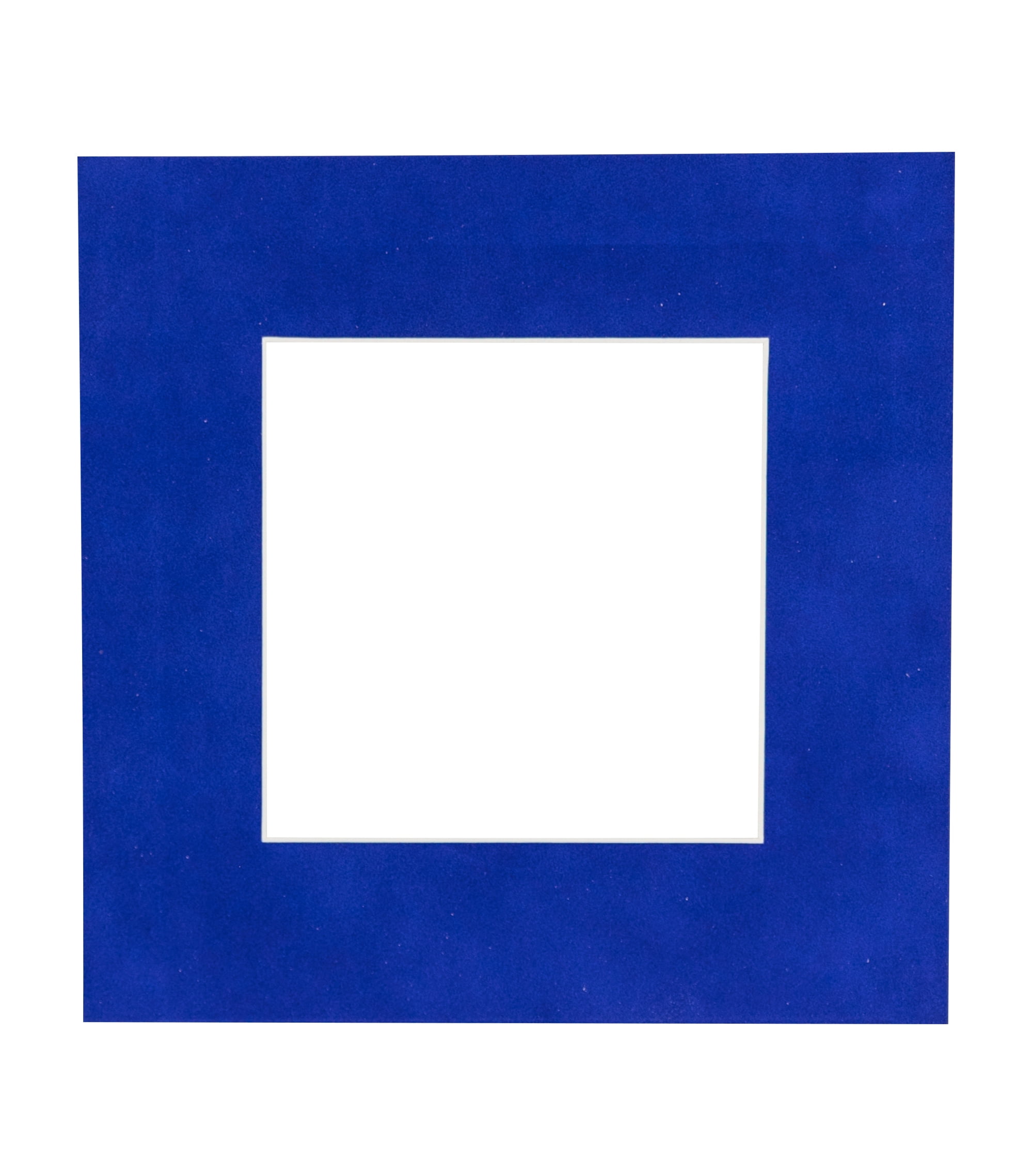 Royal Blue Suede Acid Free 7x7 Square Picture Frame Mat with White Core ...