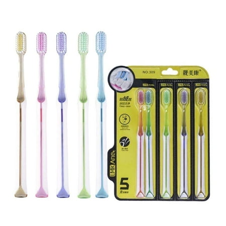 Generic 5Pcs Family Pack Toothbrushes Fashion Colors Deep Cleaning ...