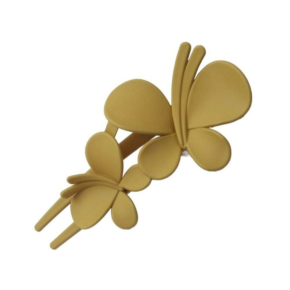 Frosted Double Butterfly Duckbill Clip, Horizontal Clip, Back Head ...