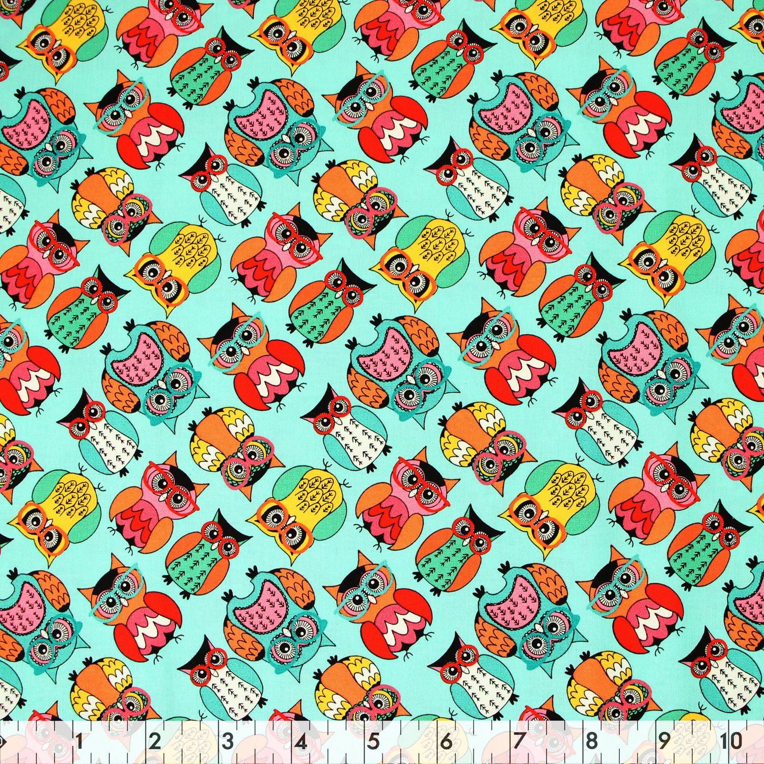 Click here for Fabric Creations Lt. Turq Fuzzy Beakman Cotton Fab... prices