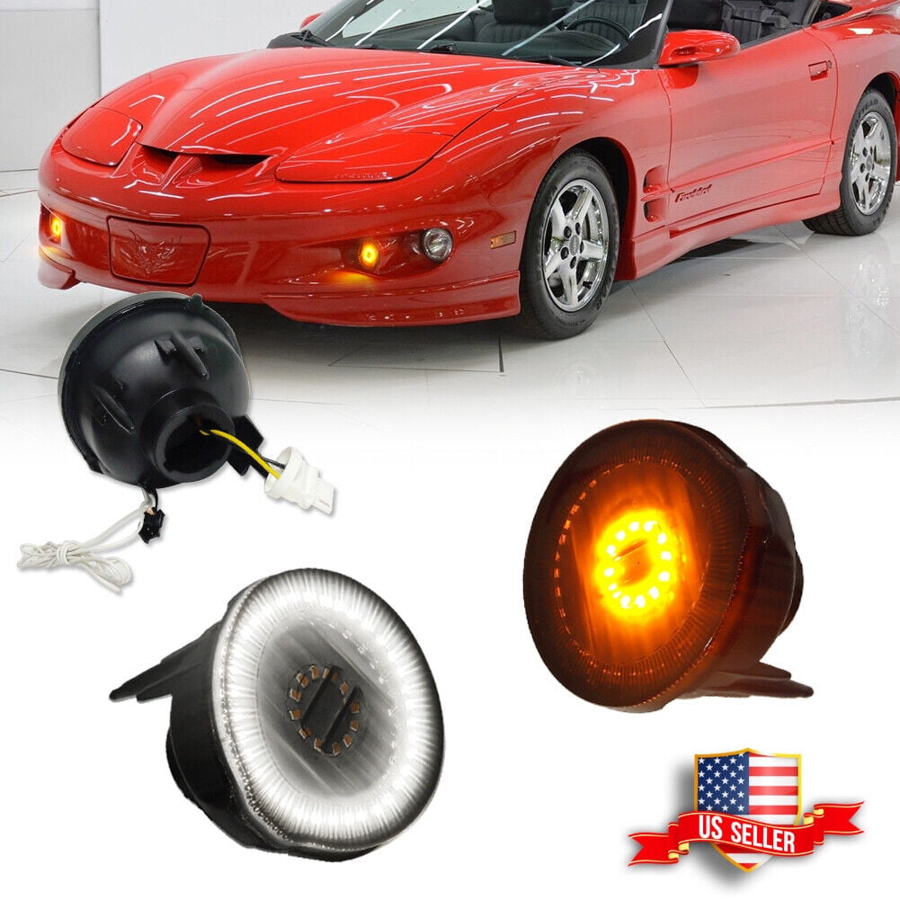 GTINTHEBOX For 1998-2002 Pontiac Firebird Smoked Switchback LED Front ...
