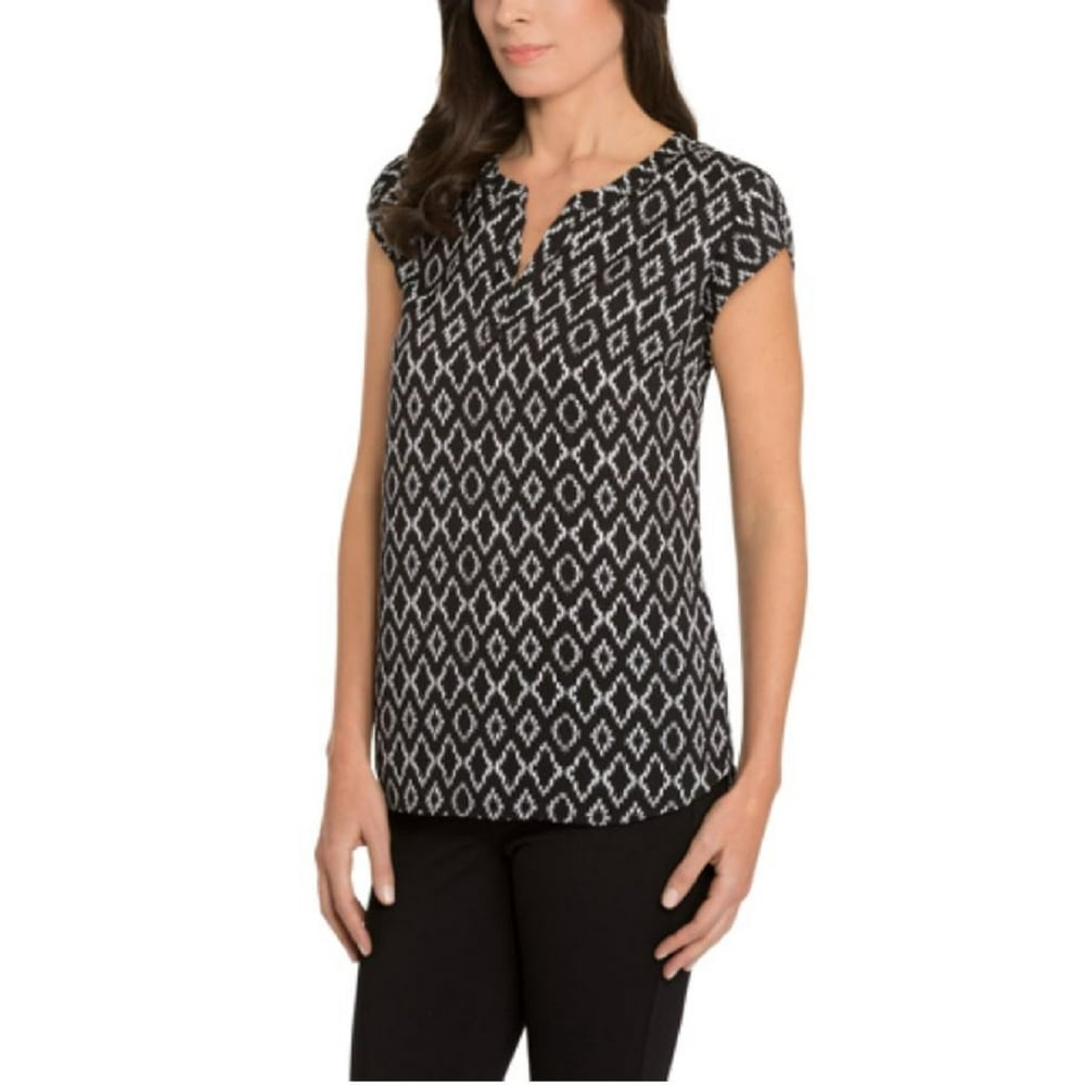 Hilary Radley - Hilary Radley Ladies’ Printed Blouse (Black, Large ...